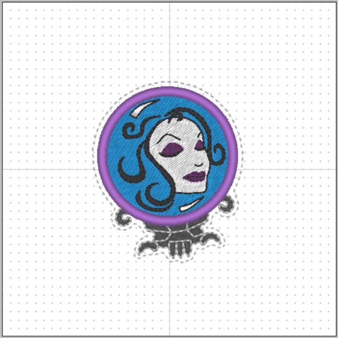 Madame Leota Haunted Mansion Embroidery Design: 4x4 Patch/feltie ...