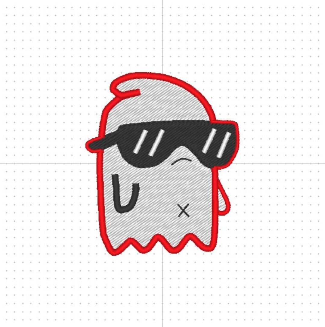 Thug Life Ghost Halloween Patch Design. Machine Embroidery Pattern in ...