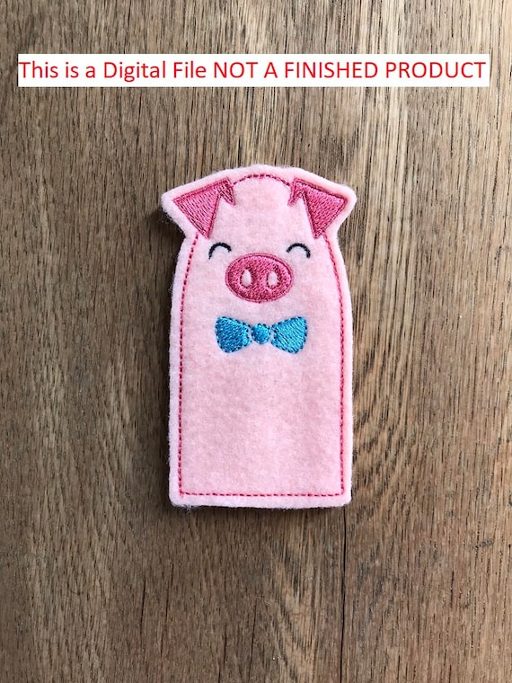Pig Finger Puppet 2 Sizes ITH 4x4 Machine Embroidery - Etsy UK