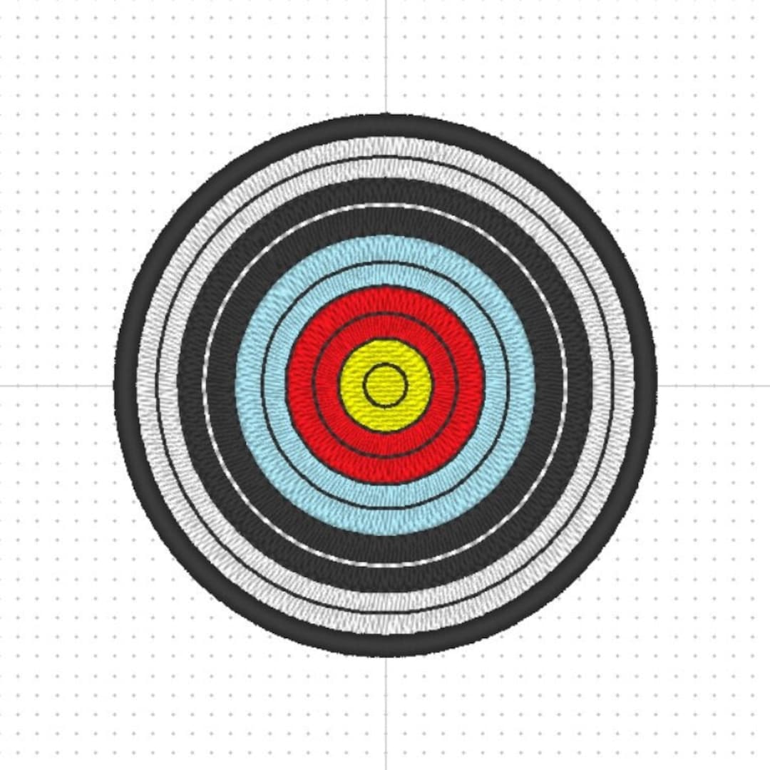 Archery Target Sport Patch Design Machine Embroidery Pattern in the ...