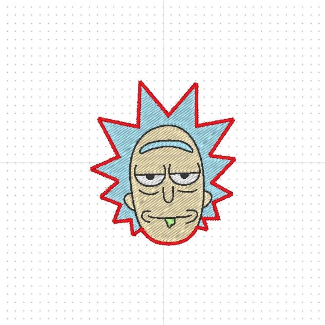 Rick and Morty Cartoon Patch Design. Machine Embroidery Pattern in the ...