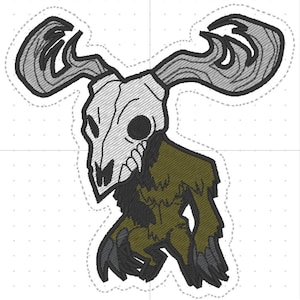 Wendigo Embroidery Design: Cryptid Monster Patch, 4x4 ITH (digital File ...