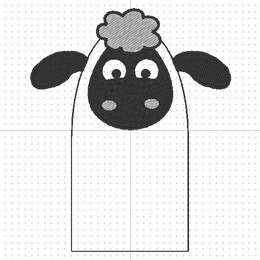 Sheep Finger Puppet (2 Sizes) - ITH 4x4 Machine Embroidery Design ...