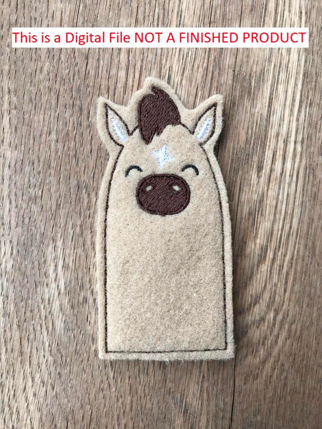 Horse Finger Puppet (2 Sizes) - ITH 4x4 Machine Embroidery Design ...