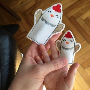 Chicken Finger Puppet (2 Sizes) - ITH 4x4 Machine Embroidery Design ...