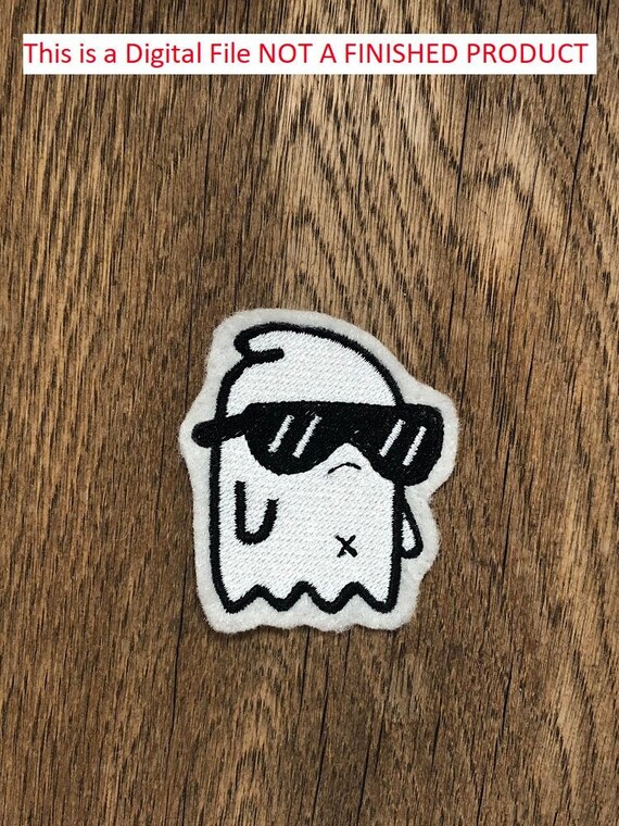 Thug Life Ghost Embroidery File Patch or Feltie Halloween | Etsy