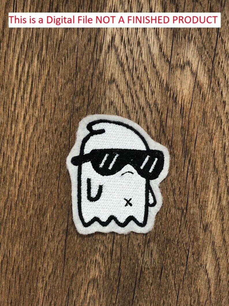 Thug Life Ghost Embroidery File patch or Feltie Halloween - Etsy