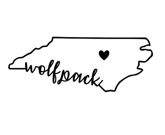Nc State Wolfpack Decal Etsy