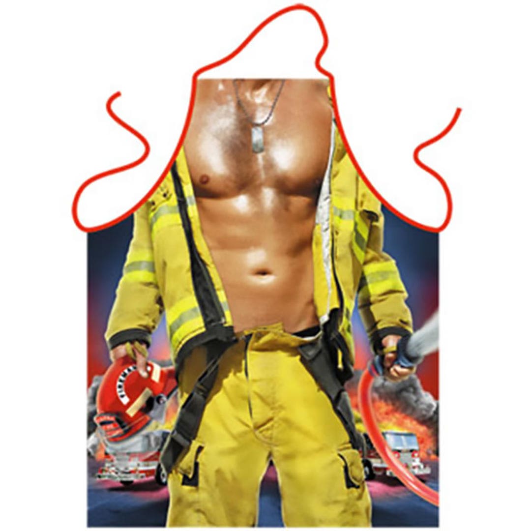 Funny Apron Fireman Best Gift for Him Gift for Friends Joke Party - Etsy