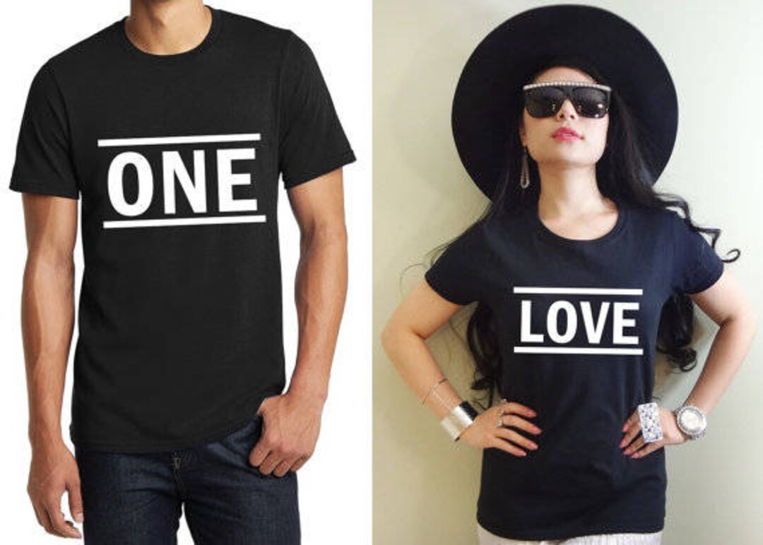 One Love T-shirts for Couple Cool Valentines Tee - Etsy