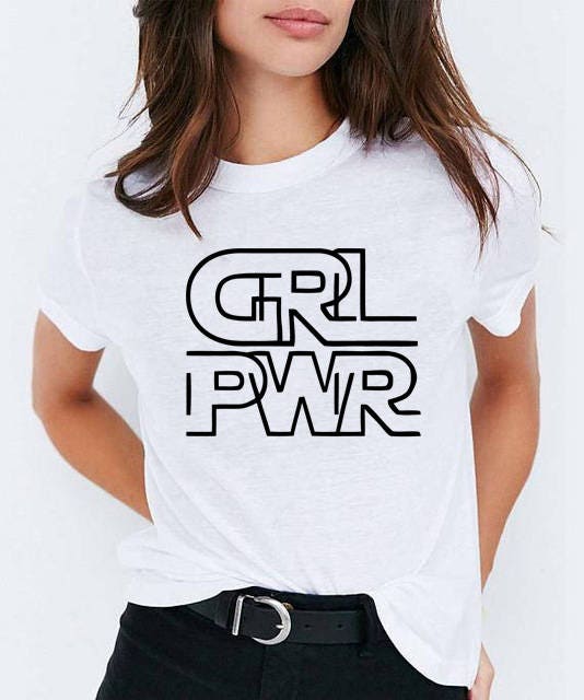 Girl Power Femme T-shirt Feminist GRL PWR Tee - Etsy