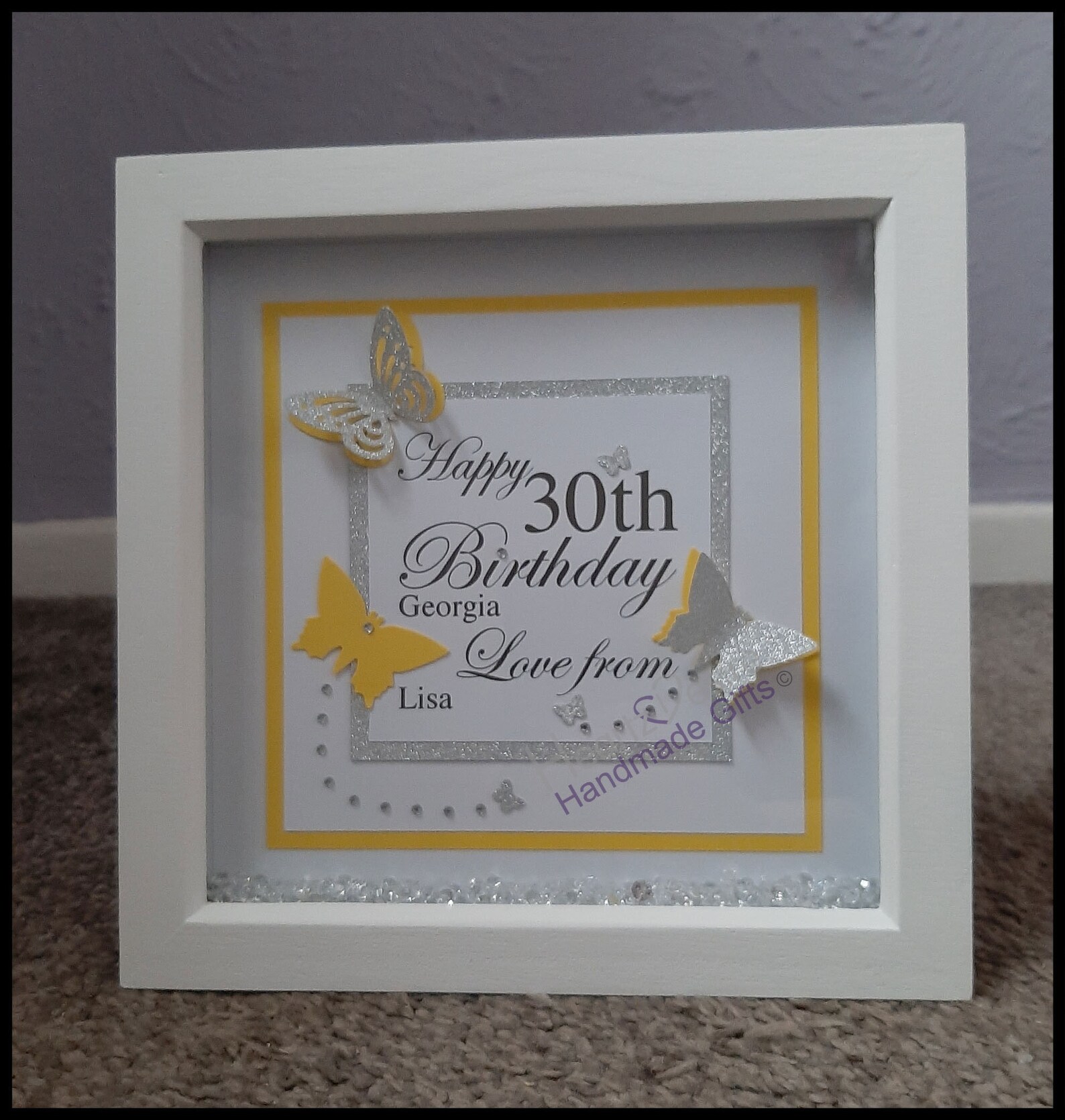 Personalised Box Frame, 30th Birthday Gift, Personalised 30th Box Frame ...