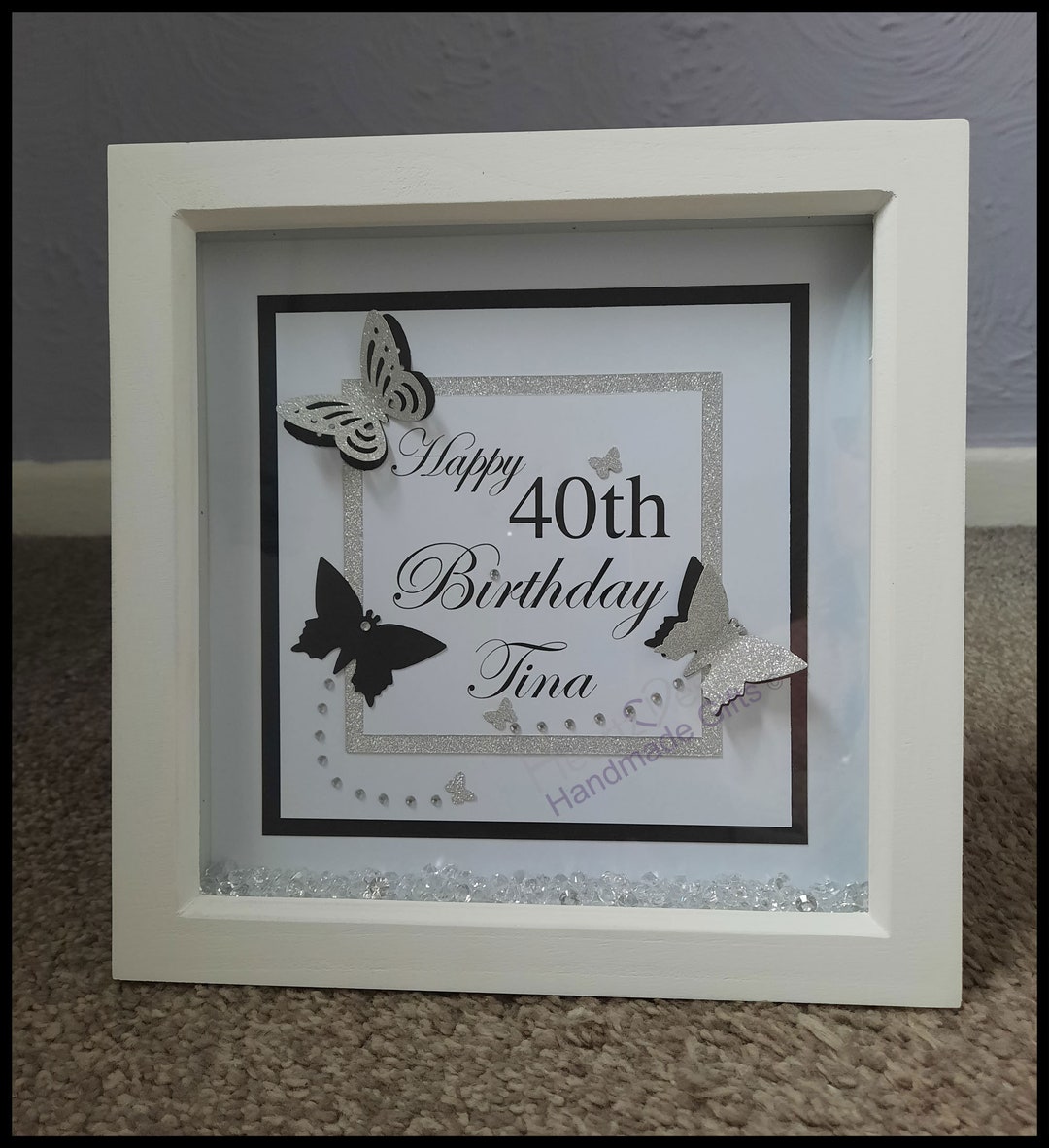 Personalised Box Frame, 40th Birthday Gift, Personalised 40th Box Frame ...