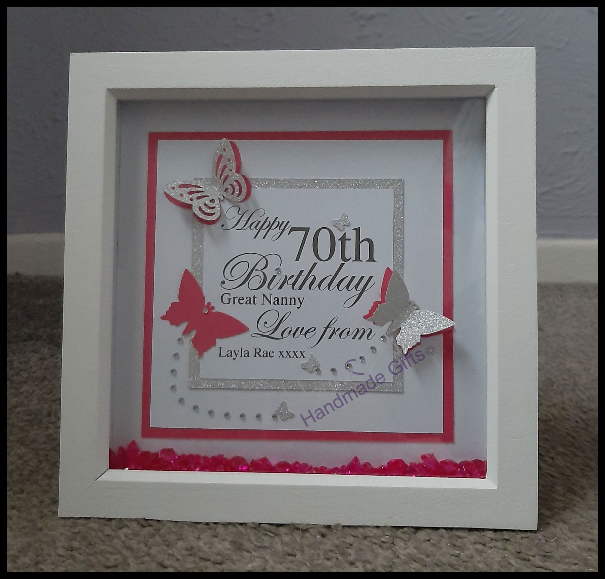 Personalised Box Frame, 70th Birthday Gift, Personalised 70th Box Frame ...