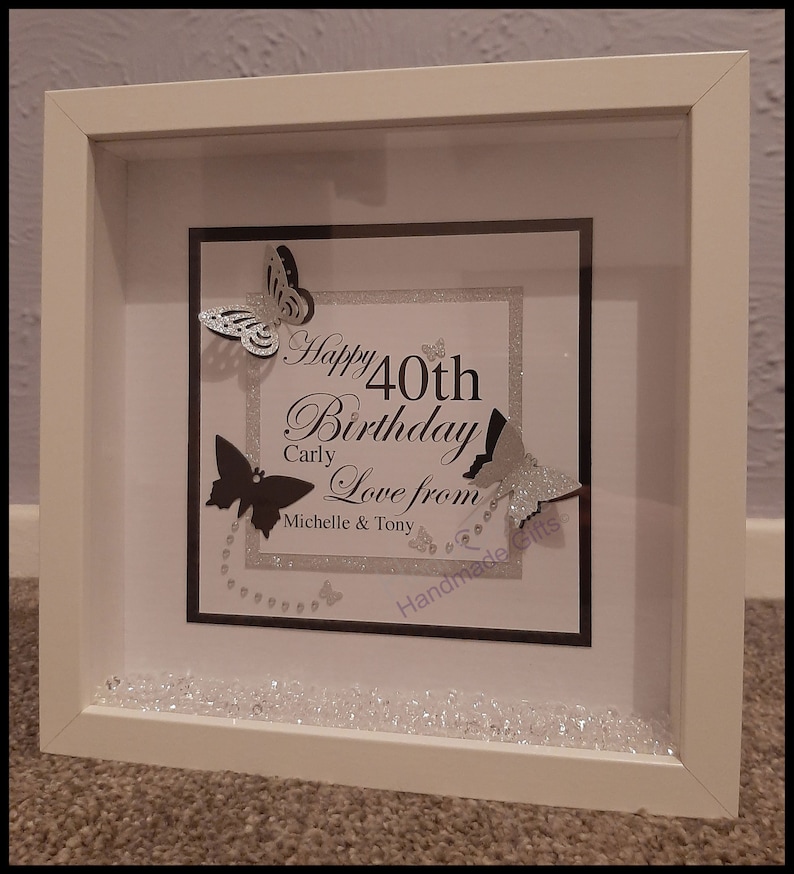 Personalised Box Frame 40th Birthday Gift Personalised 40th | Etsy