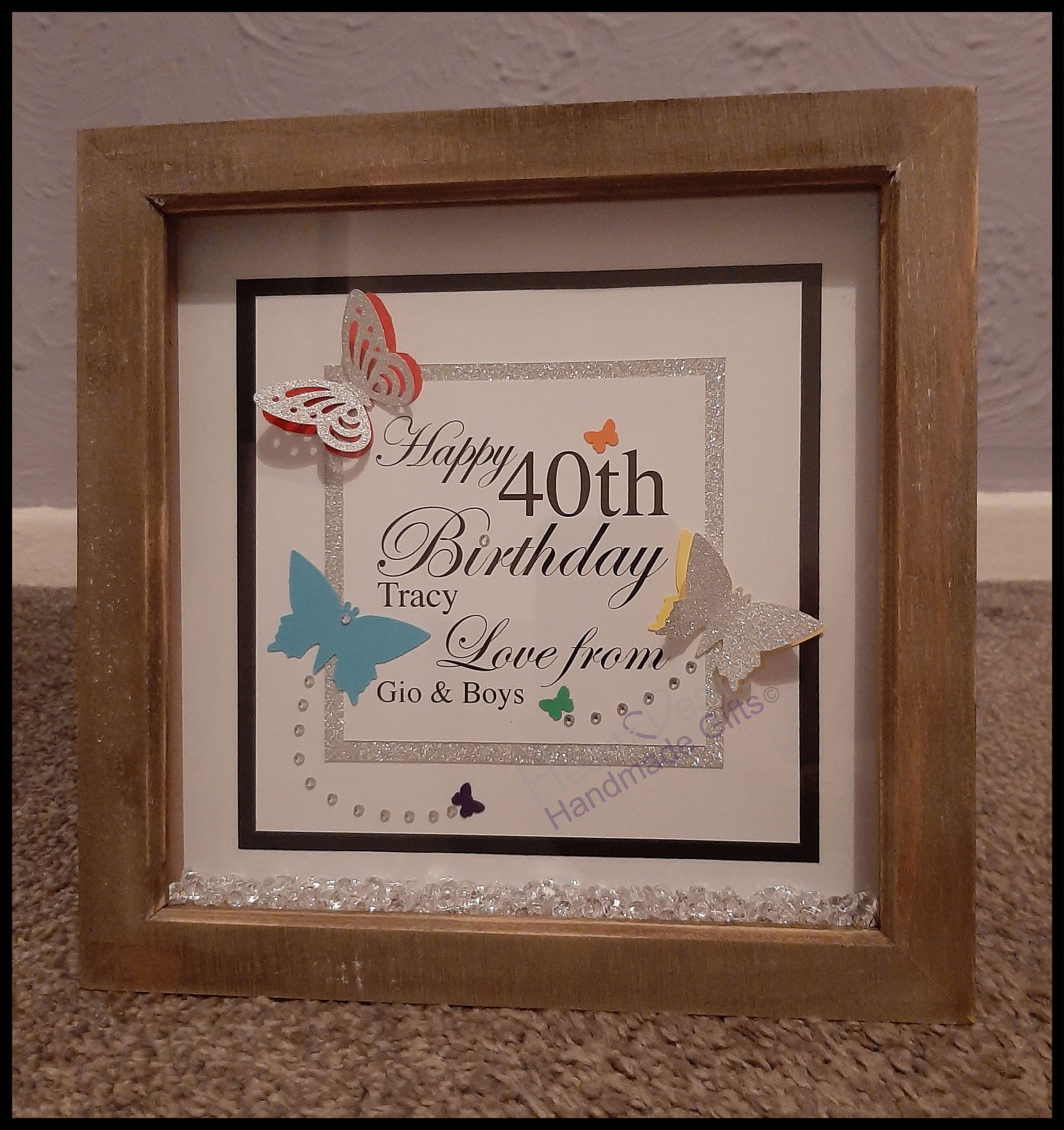 Personalised Box Frame, 40th Birthday Gift, Personalised 40th Box Frame ...