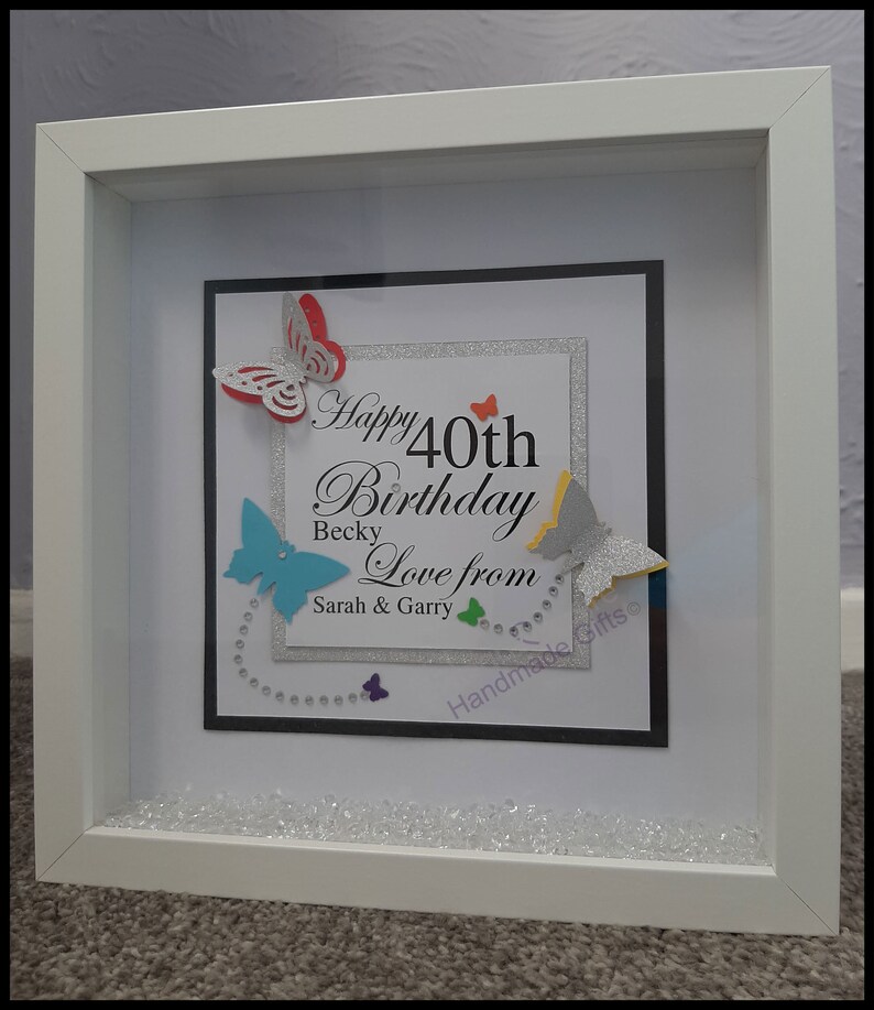 Personalised Box Frame 40th Birthday Gift Personalised 40th | Etsy
