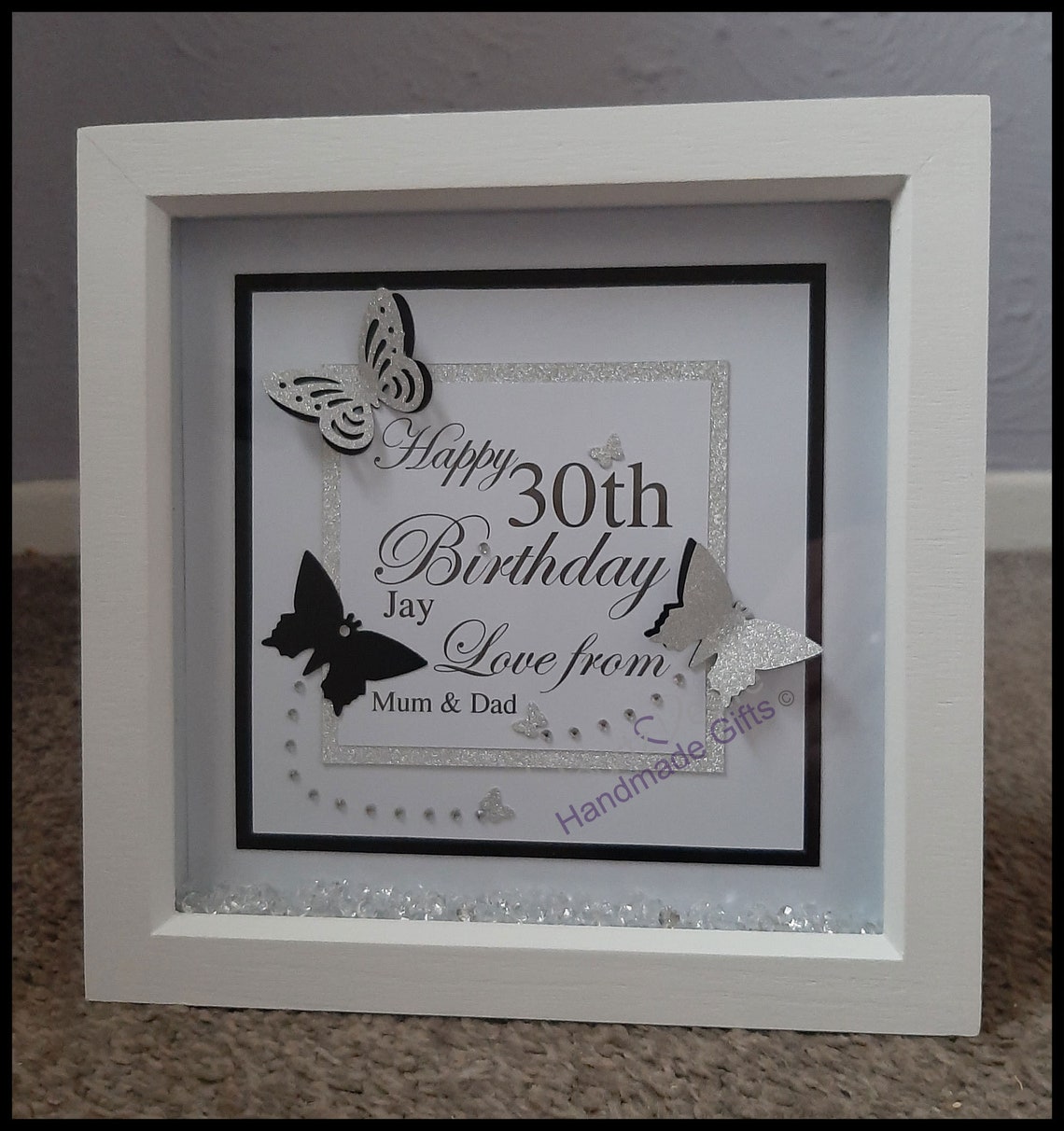 Personalised Box Frame, 30th Birthday Gift, Personalised 30th Box Frame ...