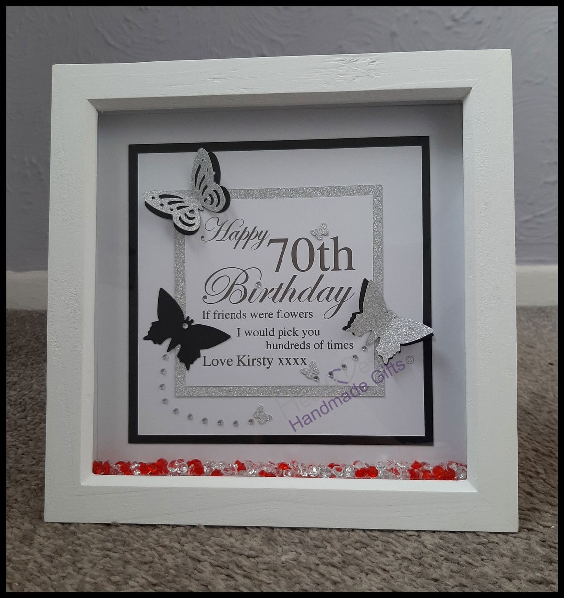 Personalised Box Frame 70th Birthday Gift Personalised 70th - Etsy UK