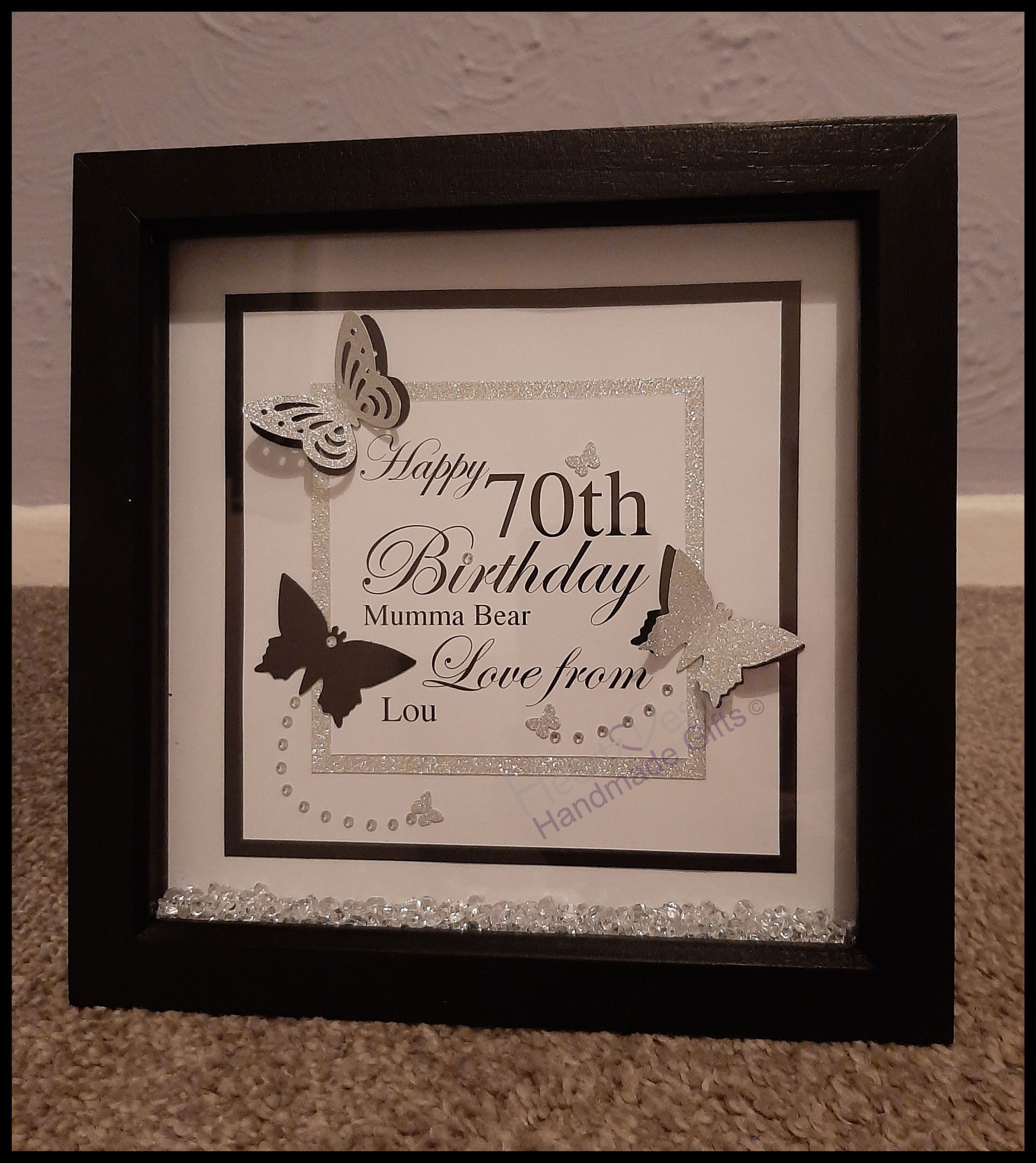 Personalised Box Frame, 70th Birthday Gift, Personalised 70th Box Frame ...