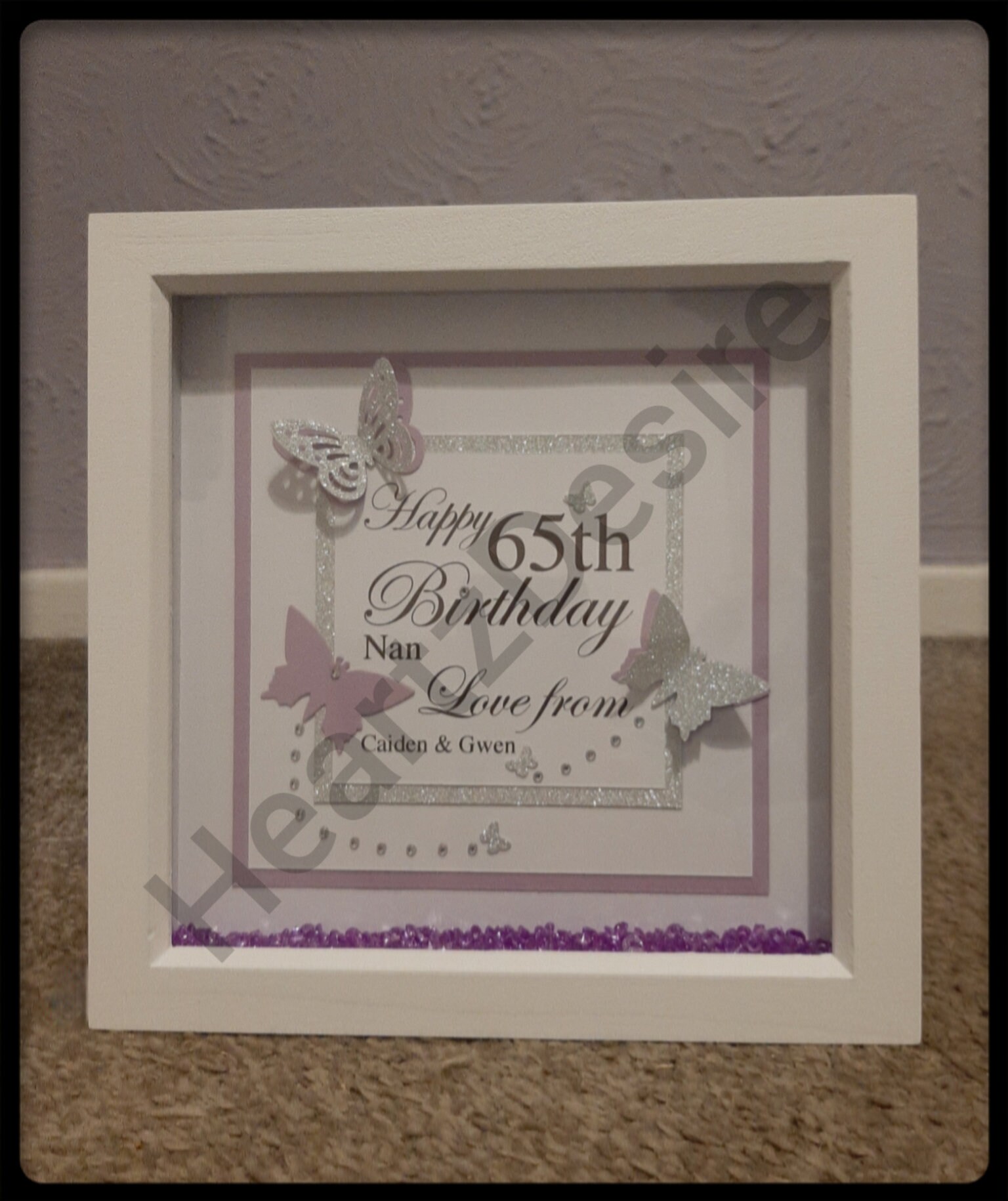 Personalised Box Frame, 65th Birthday Gift, Personalised 65th Box Frame ...