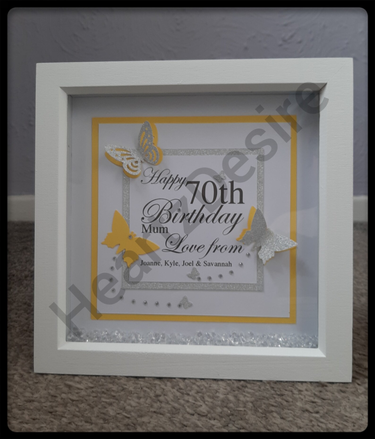Personalised Box Frame, 70th Birthday Gift, Personalised 70th Box Frame ...