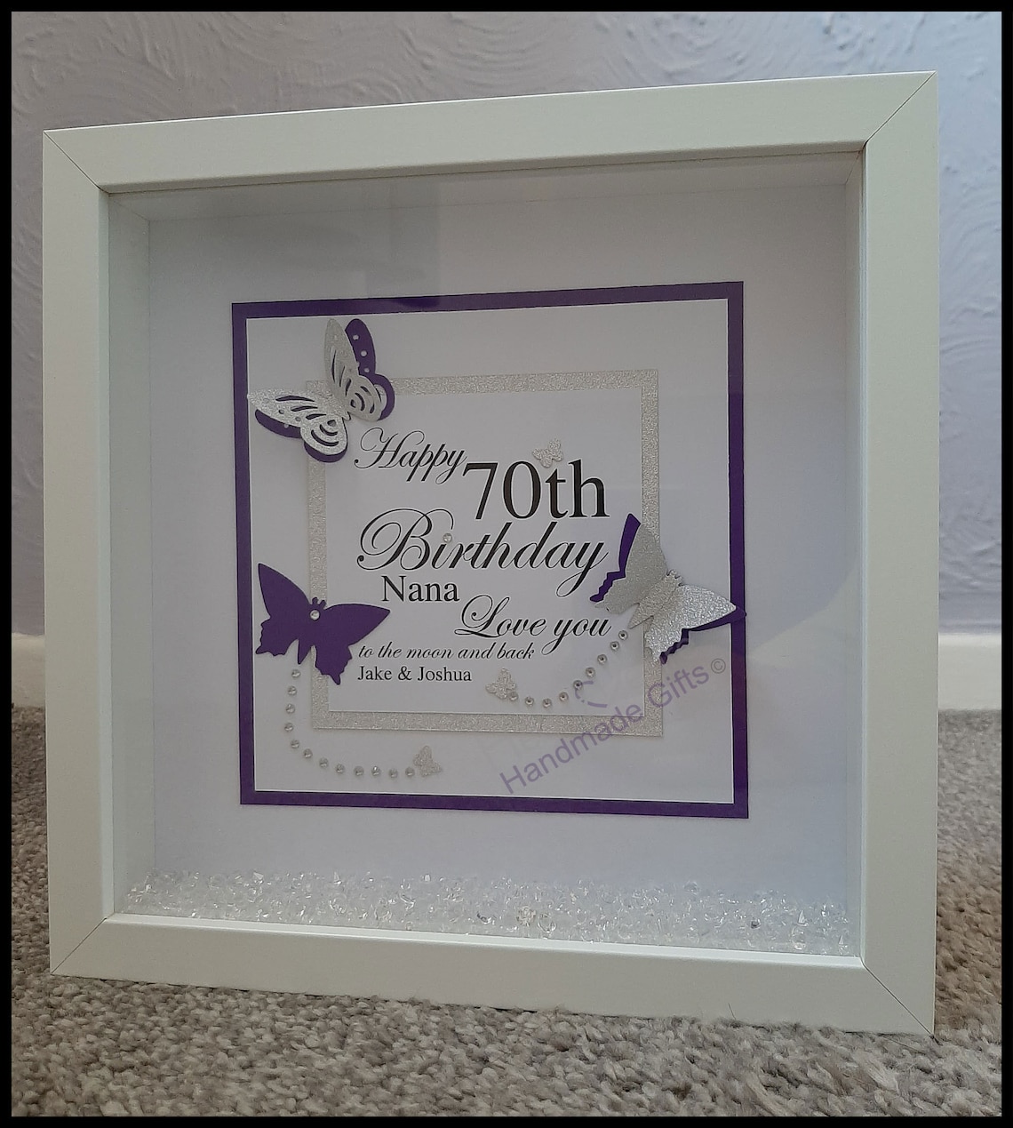 Personalised Box Frame 70th Birthday Gift Personalised 70th - Etsy
