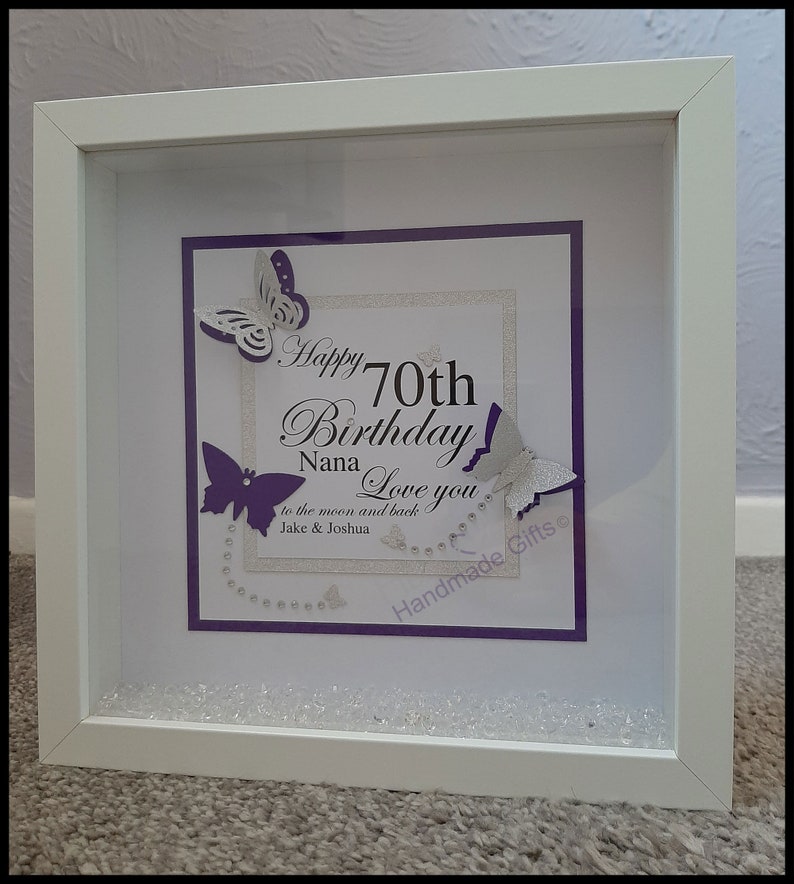 Personalised Box Frame 70th Birthday Gift Personalised 70th - Etsy
