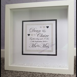 Personalised Box Frame Wedding Gift Personalised Wedding - Etsy UK