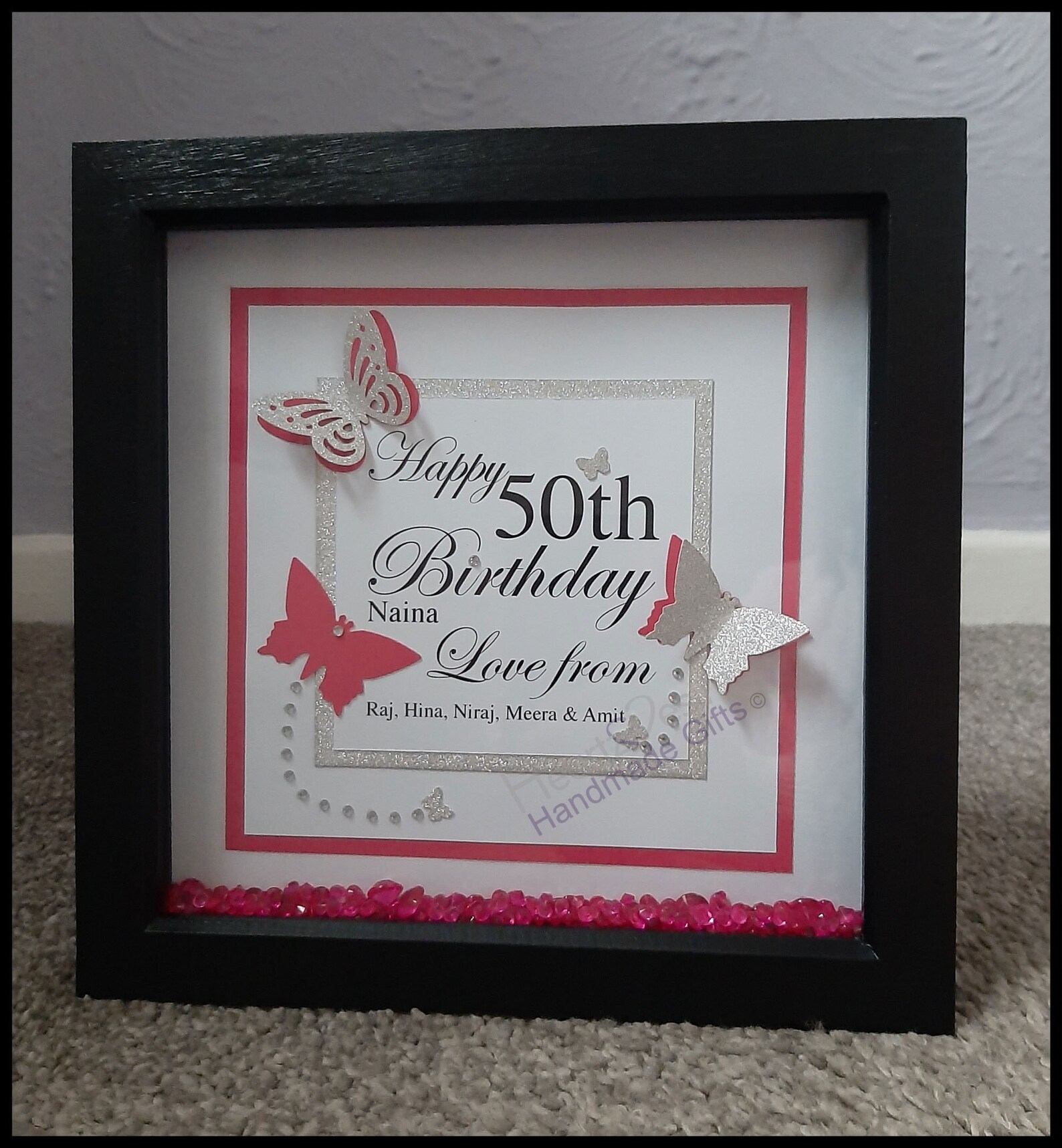Personalised Box Frame, 50th Birthday Gift, Personalised 50th Box Frame ...