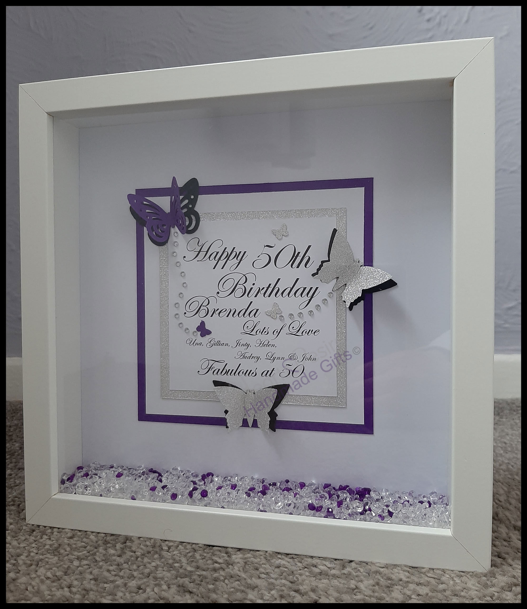 Personalised Box Frame 50th Birthday Gift Personalised 50th | Etsy UK