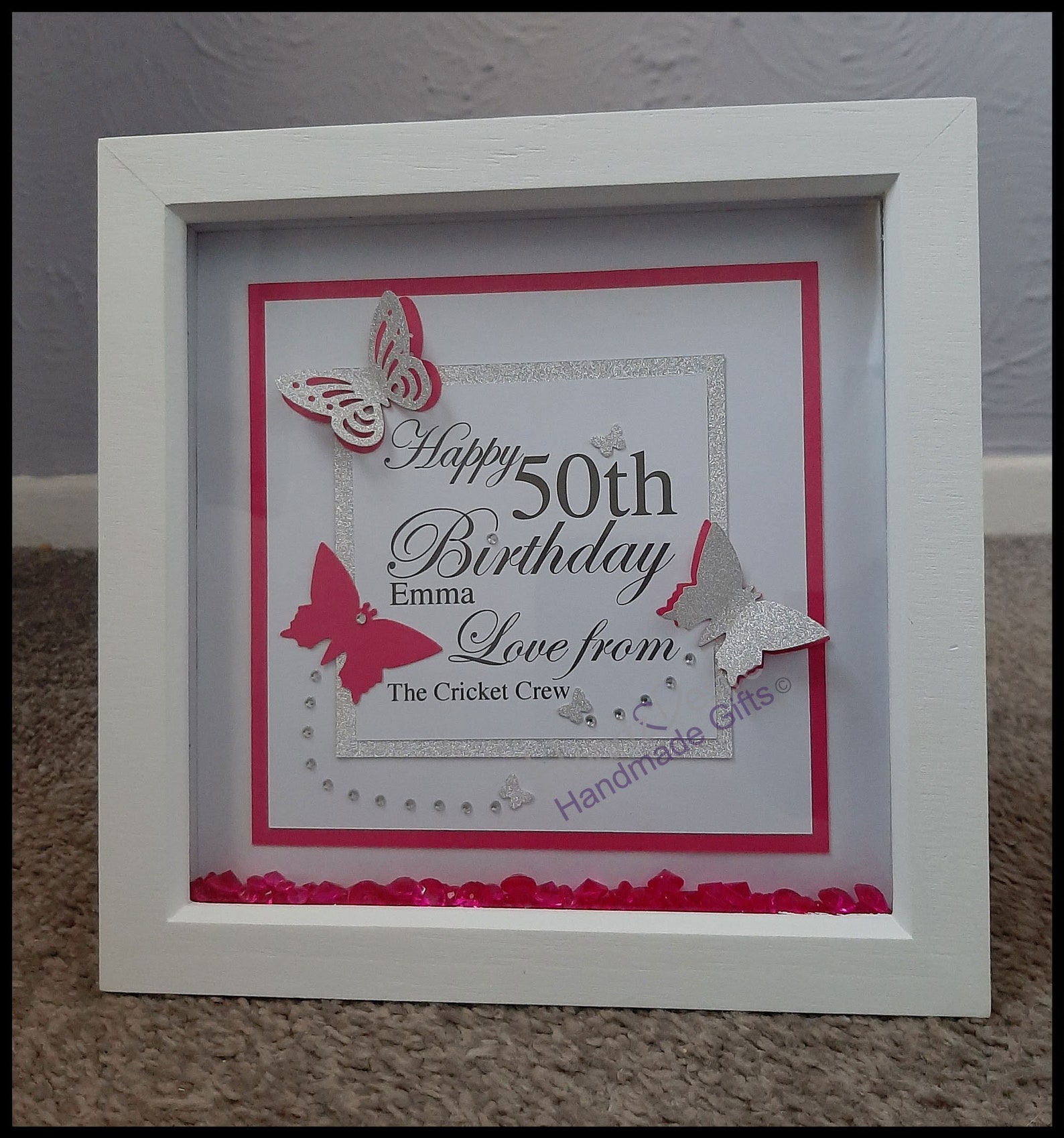 Personalised Box Frame 50th Birthday Gift Personalised 50th - Etsy UK