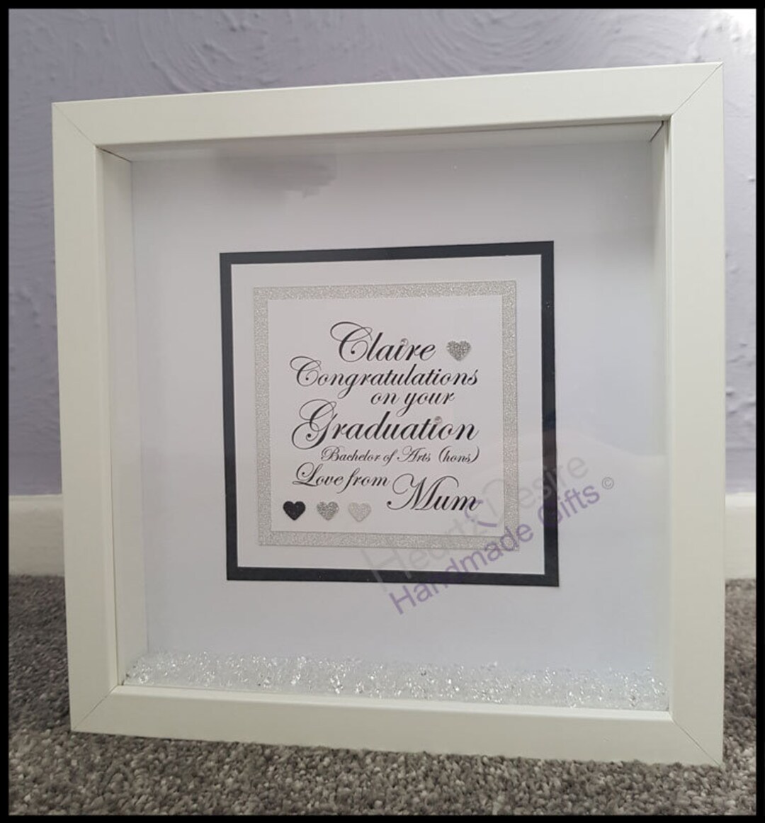 Personalised Box Frame, Graduation Gift, Graduation Box Frame ...