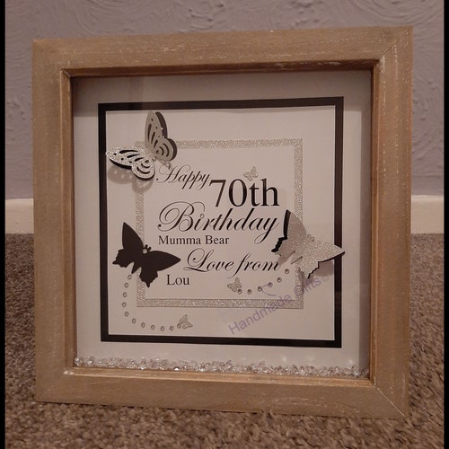 Personalised Box Frame 70th Birthday Gift Personalised 70th - Etsy UK