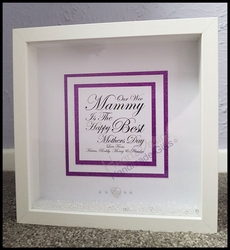 Personalised Box Frame, Gift for Mum, Birthday Gift, Mothers Day Gift ...