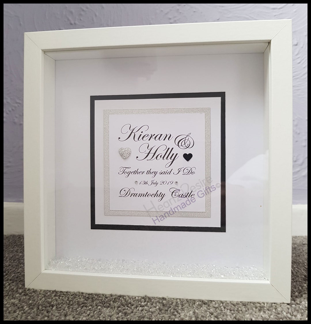 Personalised Box Frame, Wedding Gift, Personalised Wedding Gift ...