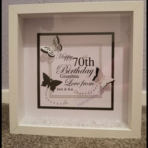 Personalised Box Frame 70th Birthday Gift Personalised 70th - Etsy