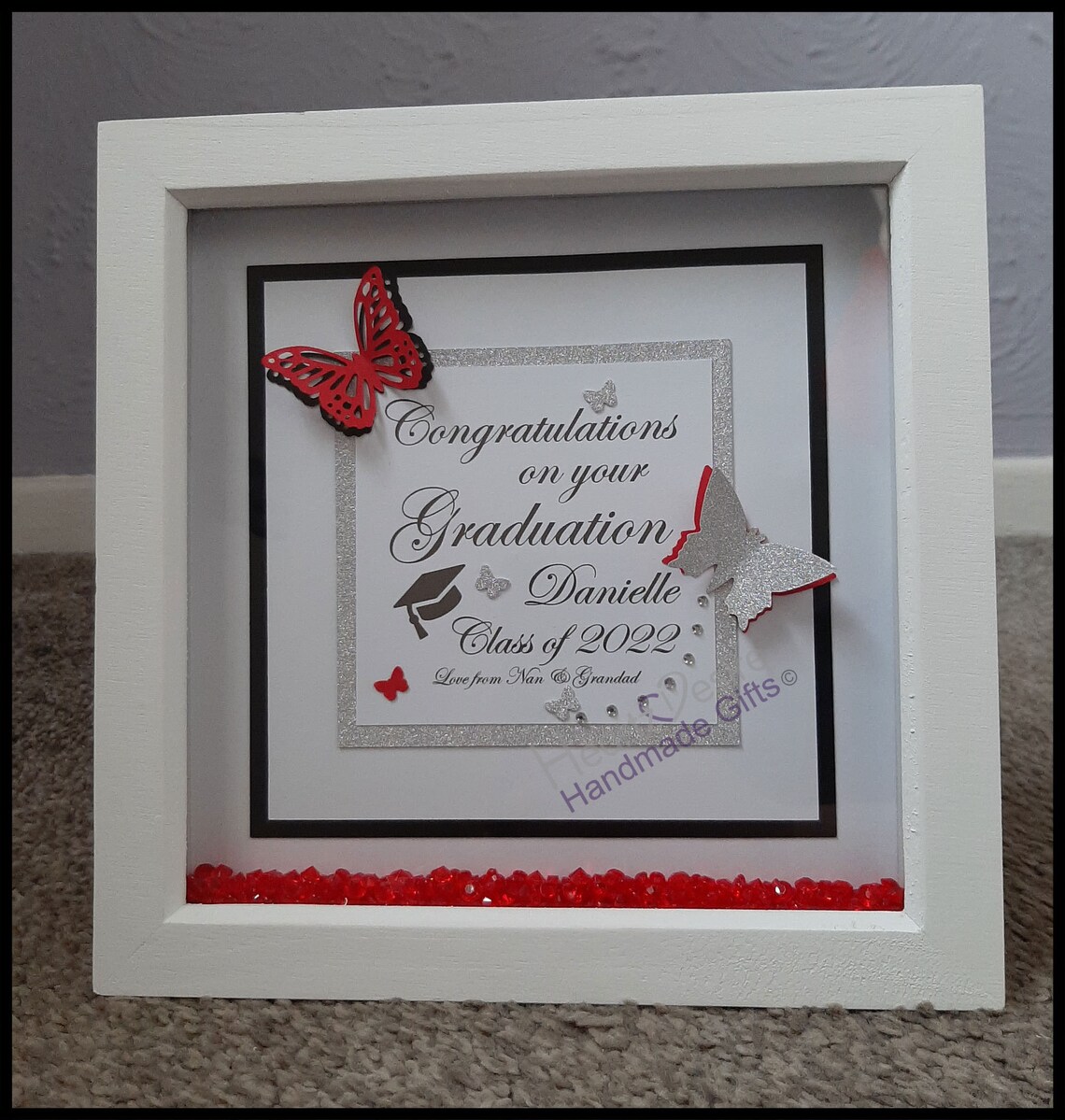 Personalised Box Frame, Graduation Gift, Graduation Box Frame ...