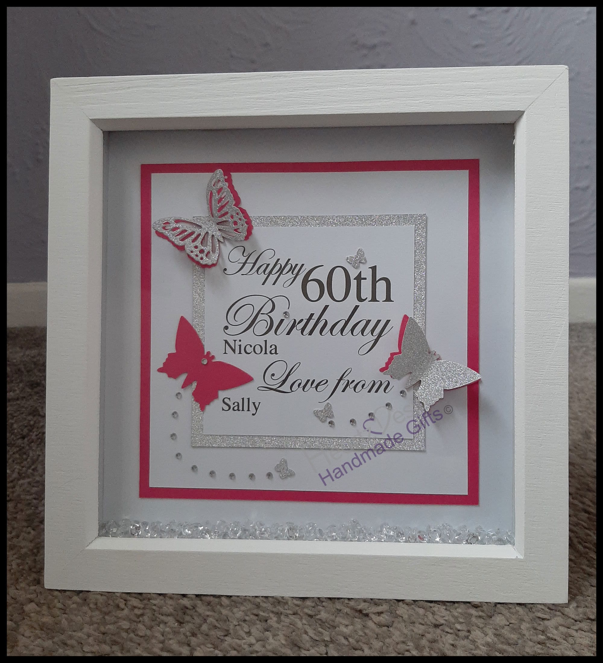 Personalised Box Frame, 60th Birthday Gift, Personalised 60th Box Frame ...