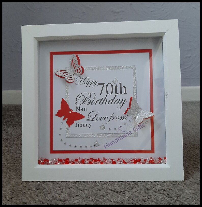 Personalised Box Frame 70th Birthday Gift Personalised 70th - Etsy