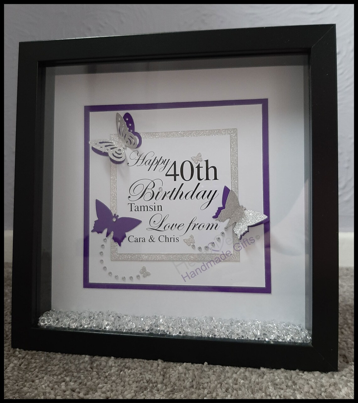 Personalised Box Frame 40th Birthday Gift Personalised 40th - Etsy
