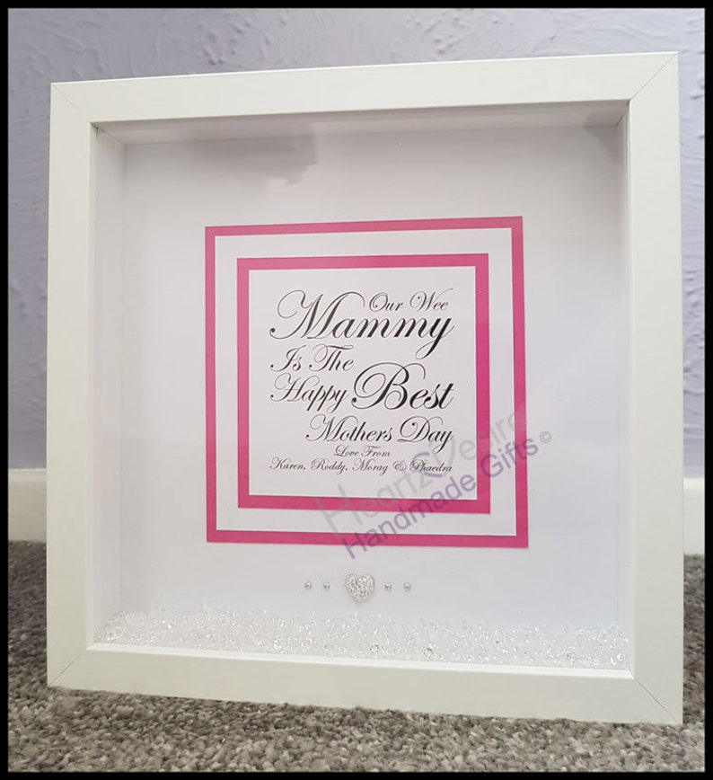 Personalised Box Frame, Gift for Mum, Birthday Gift, Mothers Day Gift ...
