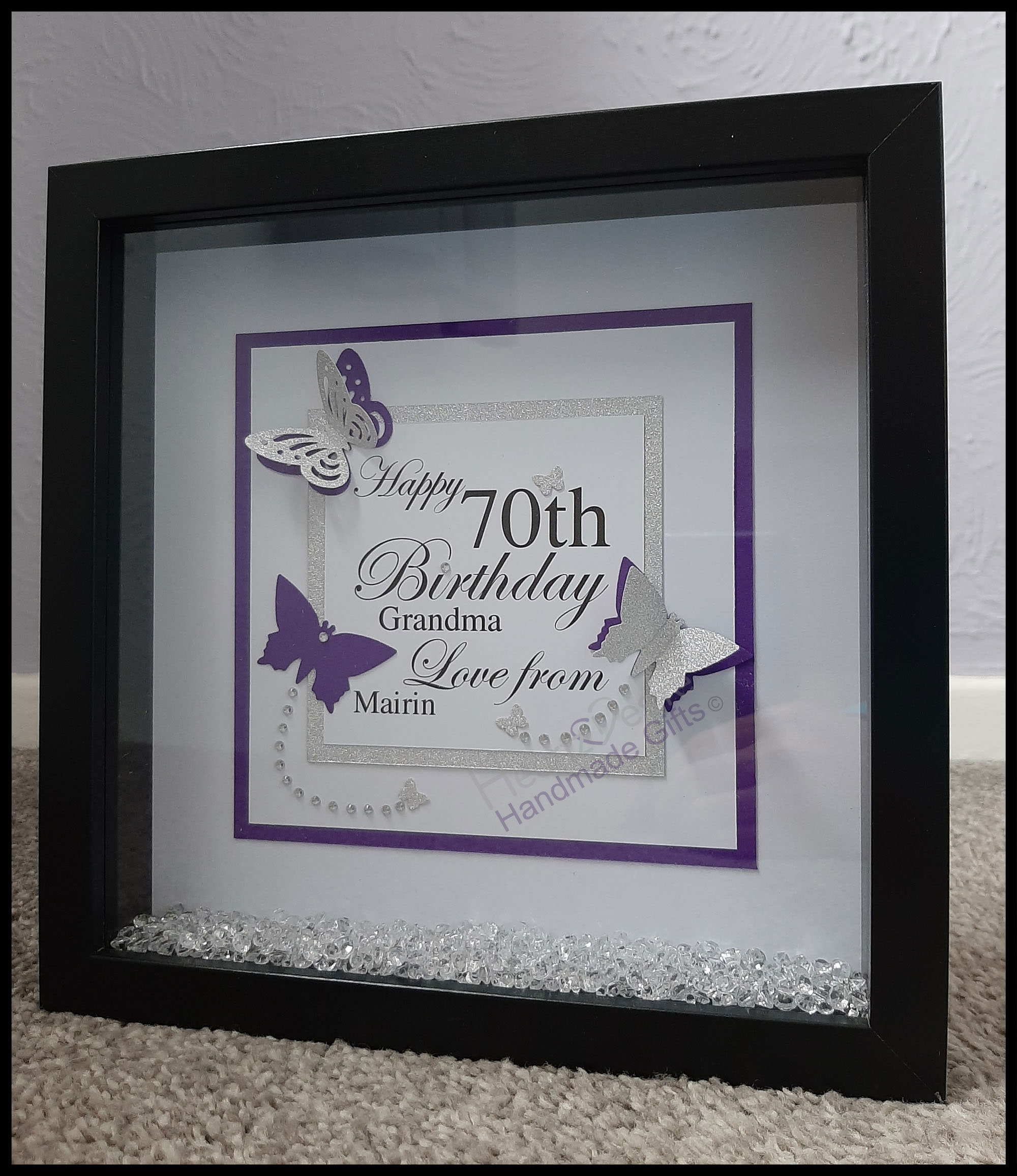 Personalised Box Frame, 70th Birthday Gift, Personalised 70th Box Frame ...