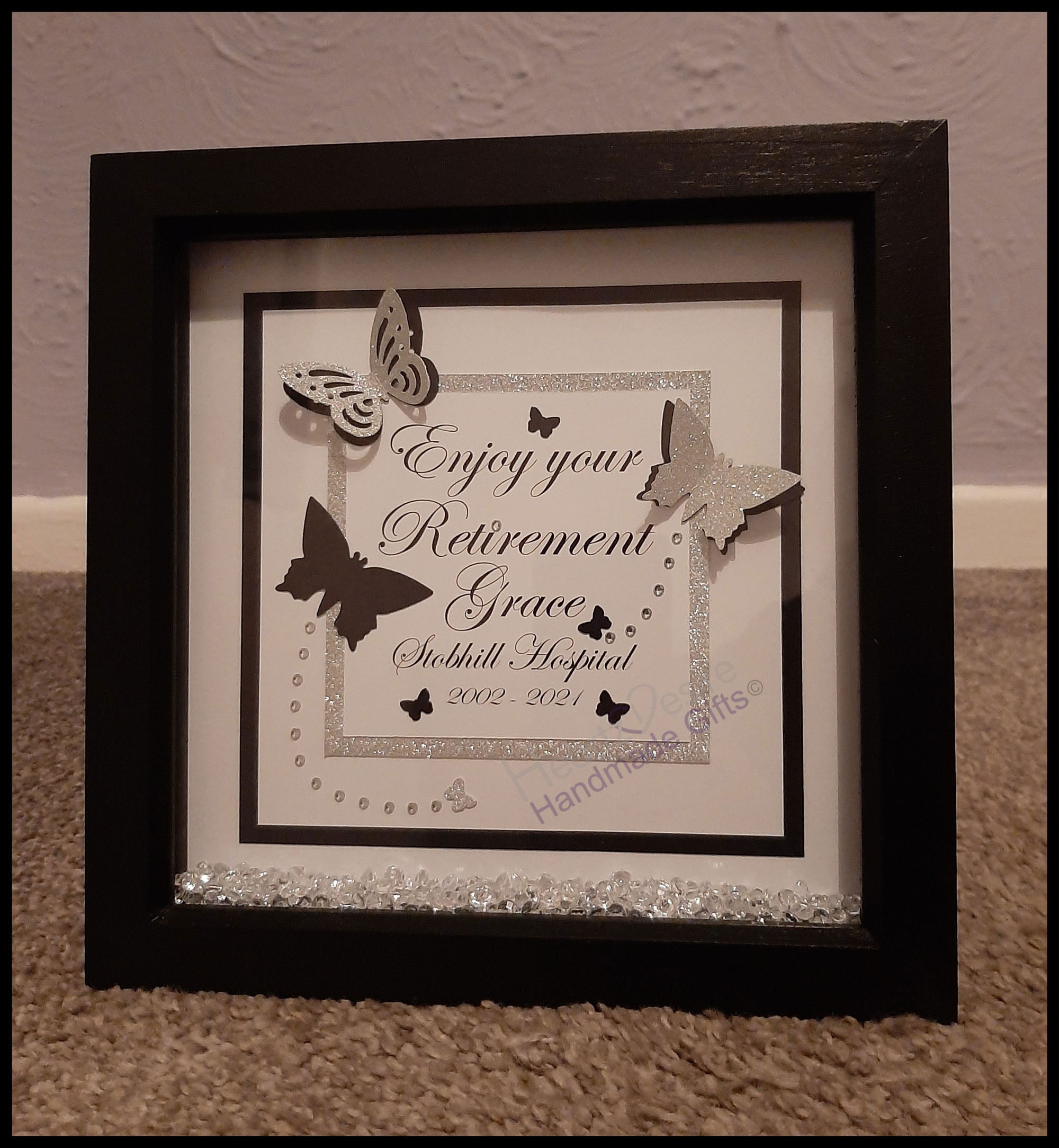 Personalised Box Frame, Retirement Gift, Long Service Gift, Leaving ...