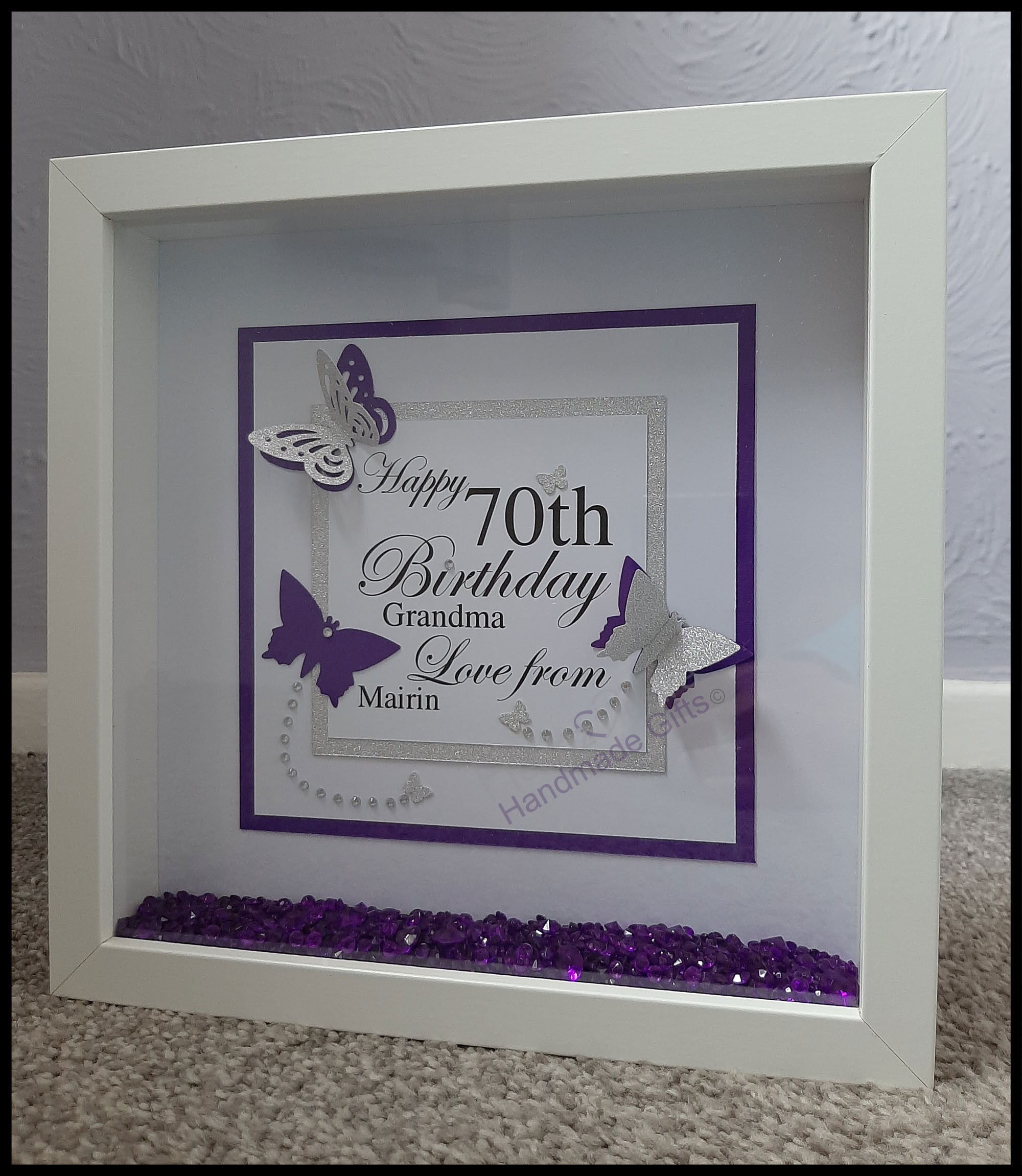 Personalised Box Frame 70th Birthday Gift Personalised 70th - Etsy UK