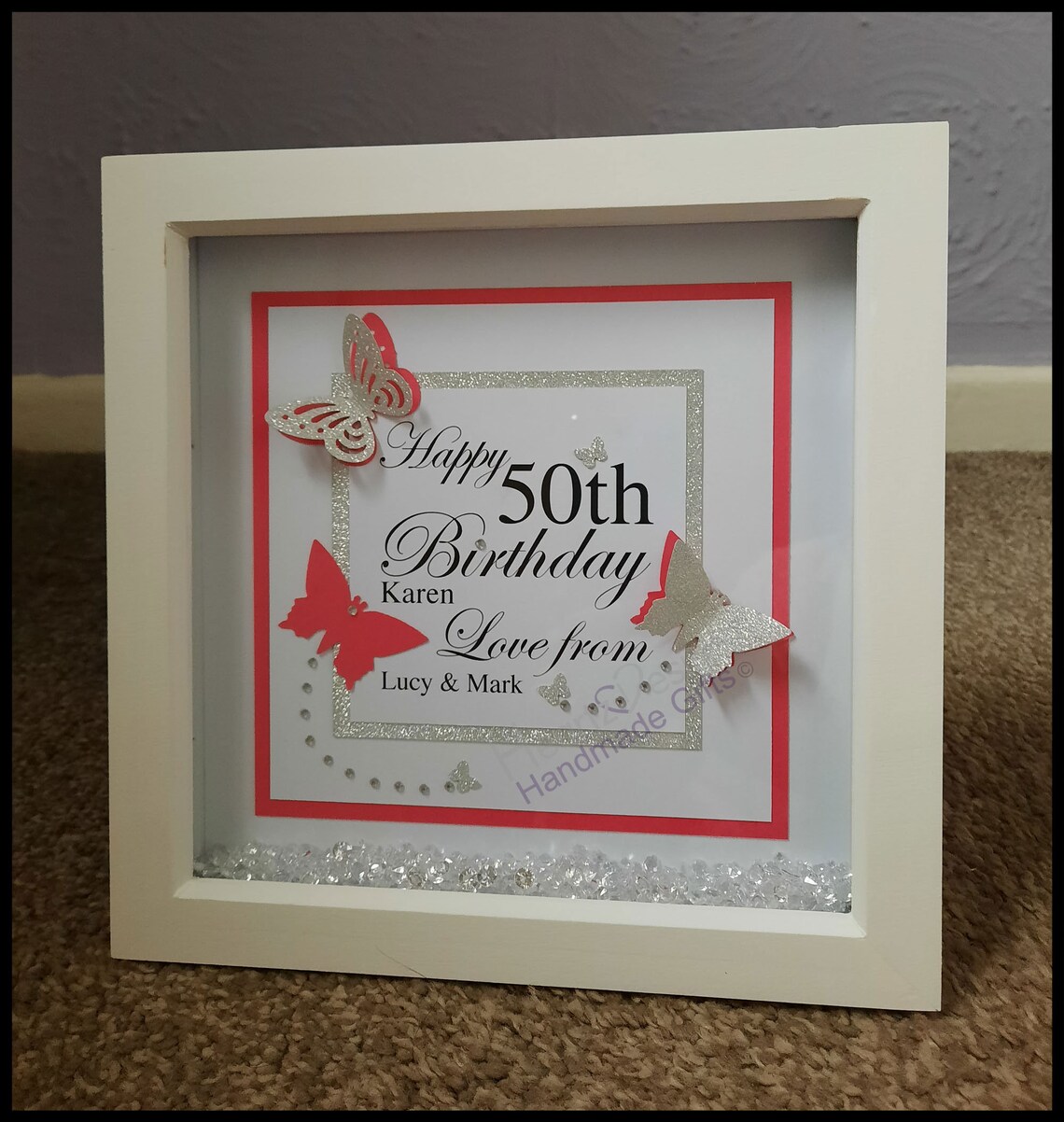 Personalised Box Frame 50th Birthday Gift Personalised 50th - Etsy UK