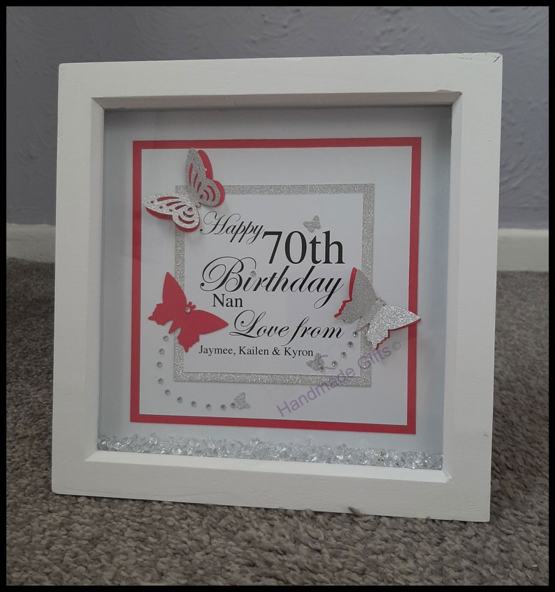 Personalised Box Frame 70th Birthday Gift Personalised 70th | Etsy