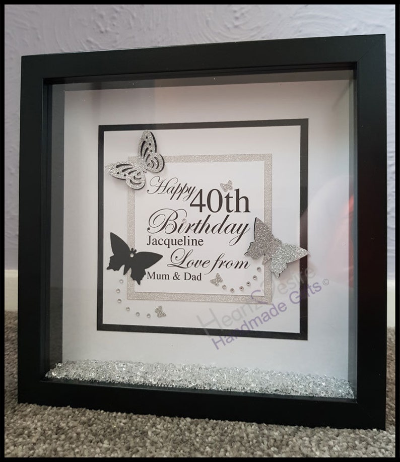 Personalised Box Frame 40th Birthday Gift Personalised 40th - Etsy