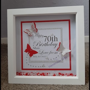 Personalised Box Frame 70th Birthday Gift Personalised 70th - Etsy