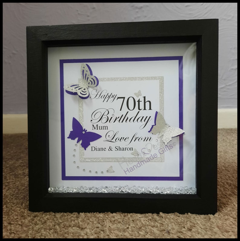 Personalised Box Frame, 70th Birthday Gift, Personalised 70th Box Frame ...